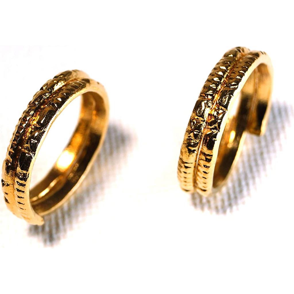 Daily Use Metal Alloy (Panchaloha) Toe Ring for Women- 2 Round Spring ...